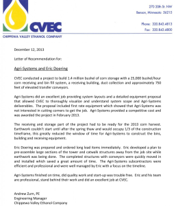 Reference Letters - Agri-Systems, Inc.